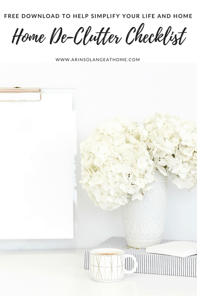 Printable Declutter Checklist - arinsolangeathome