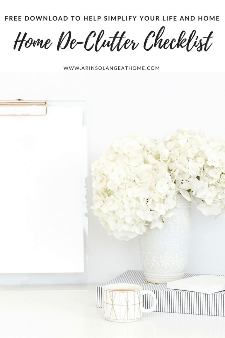 Printable Declutter Checklist - arinsolangeathome Printable Declutter Checklist - arinsolangeathome