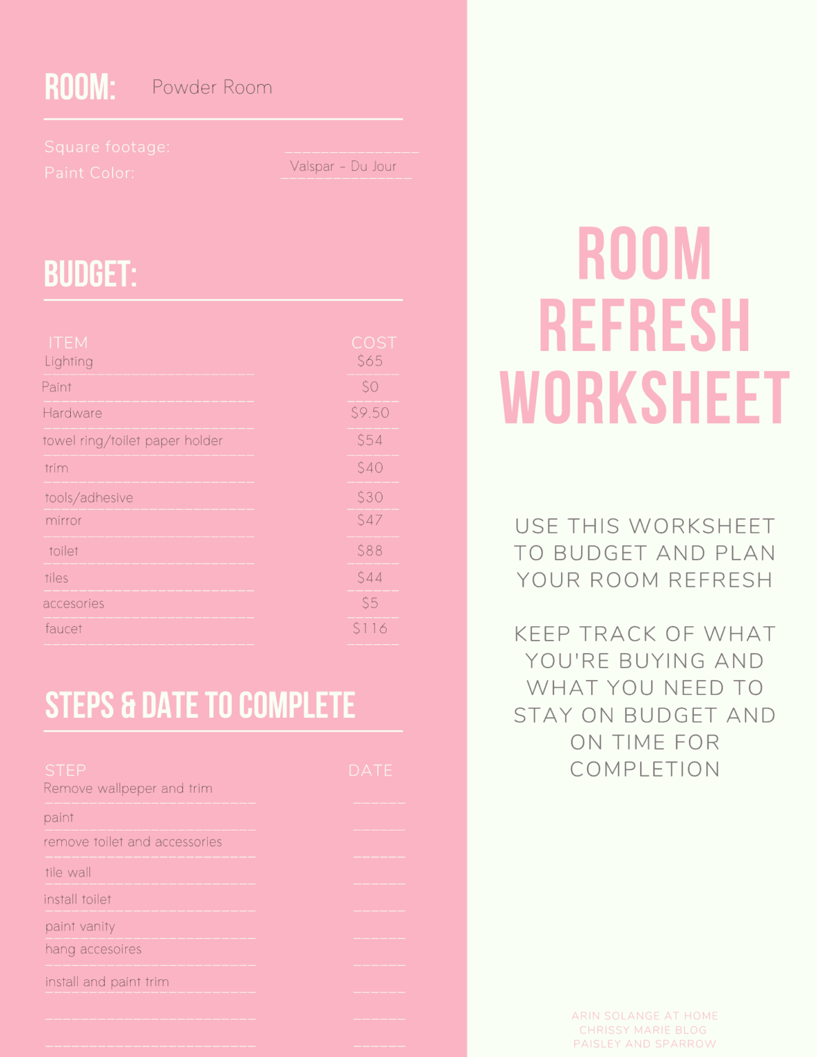 Bold Pink Powder Room - arinsolangeathome