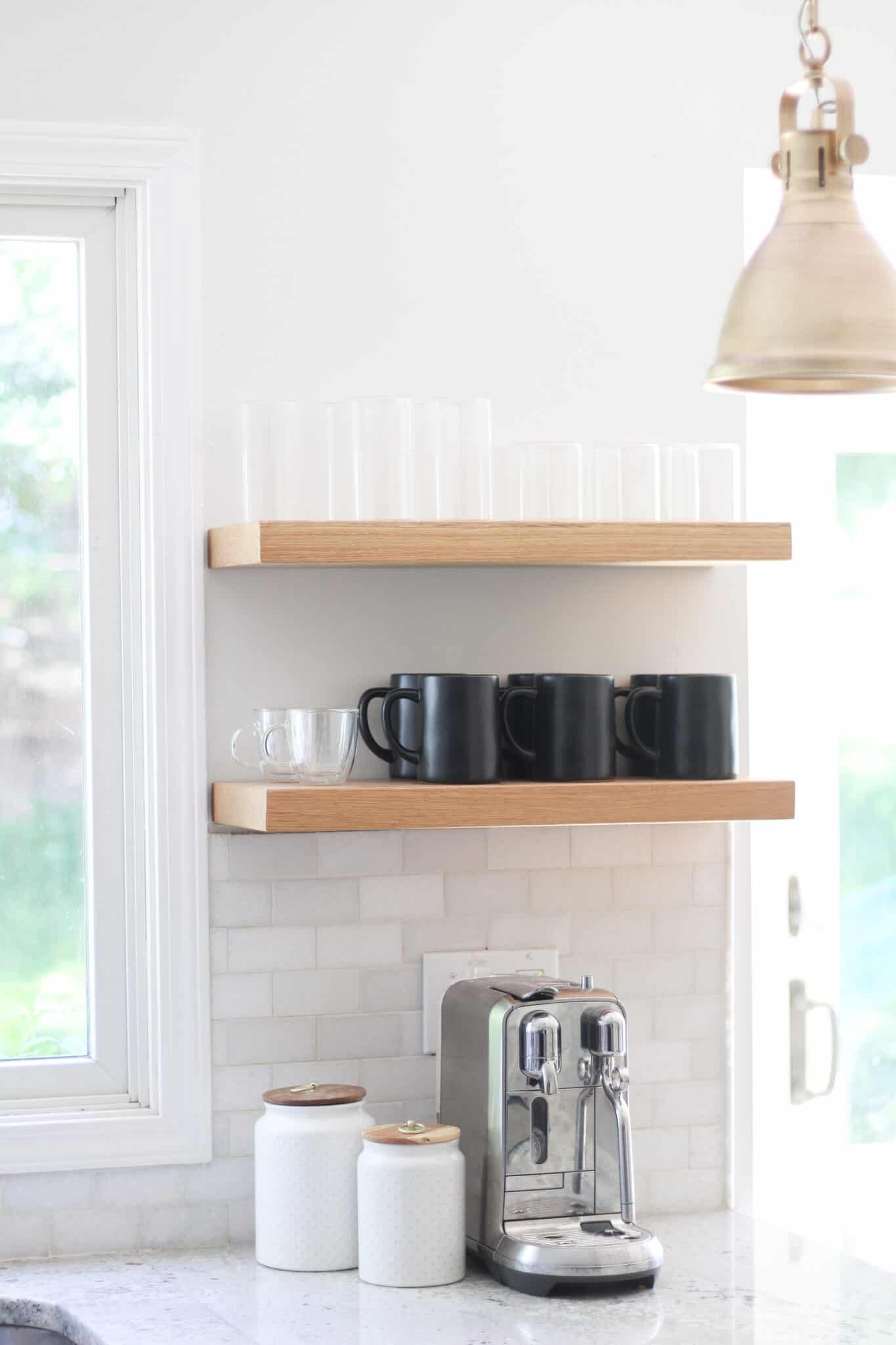 Floating Shelf Brackets for Open Kitchen Shelving - arinsolangeathome