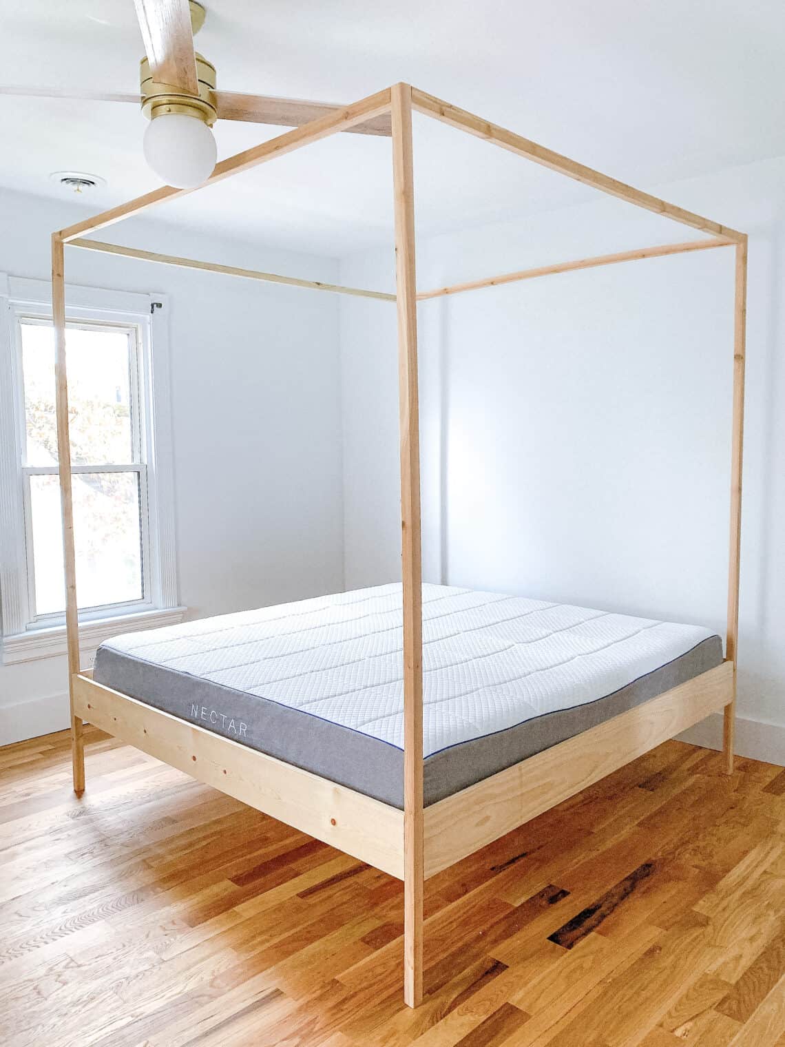 King Canopy Bed Frame Diy Tutorial Arinsolangeathome