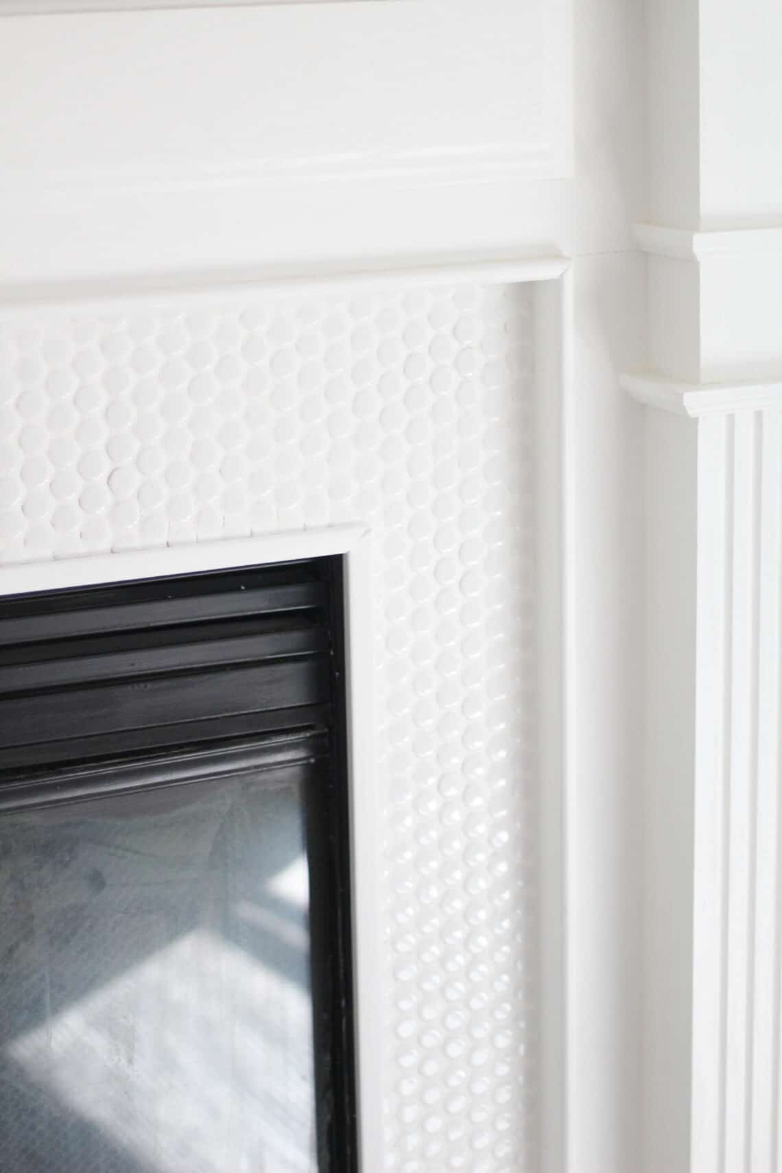 DIY Penny Tile Fireplace - arinsolangeathome