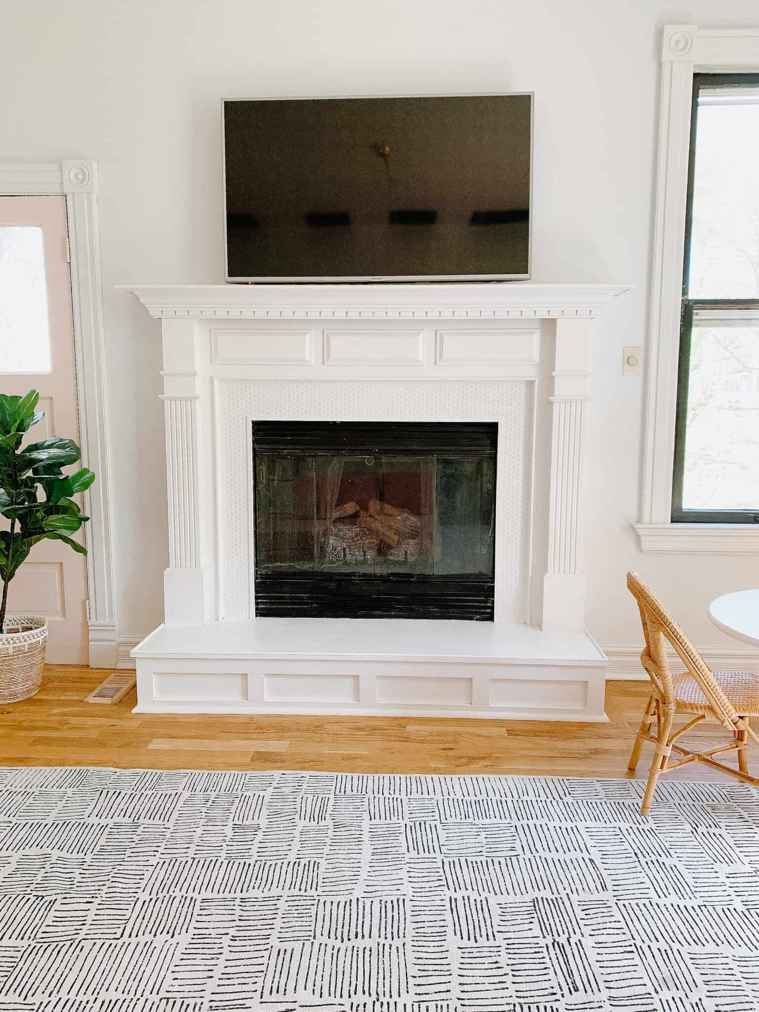 DIY Penny Tile Fireplace - arinsolangeathome