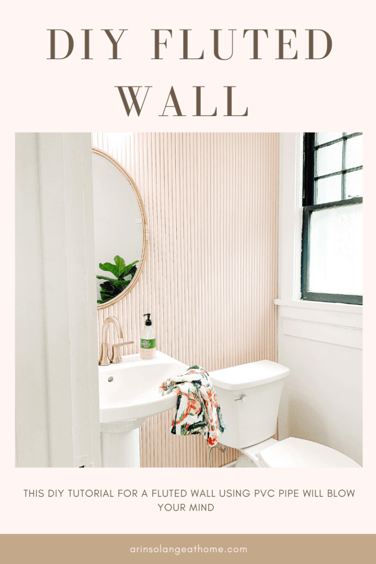 Easy DIY Fluted Wall Tutorial with PVC Pipe - arinsolangeathome