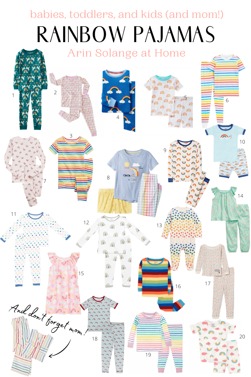 The Best Kids Rainbow Pajamas - arinsolangeathome
