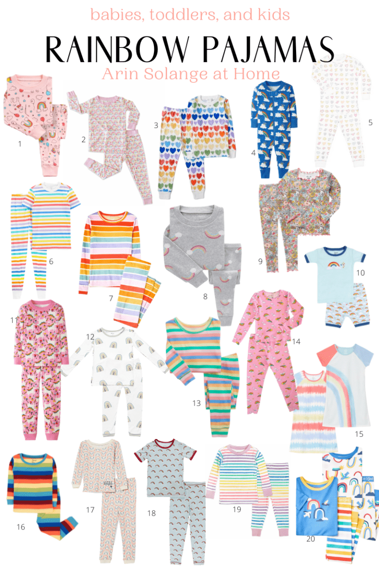 The Best Kids Rainbow Pajamas - arinsolangeathome