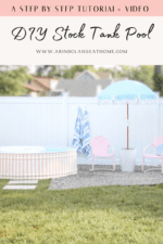 Pink Stock Tank Pool DIY Tutorial + Video - arinsolangeathome