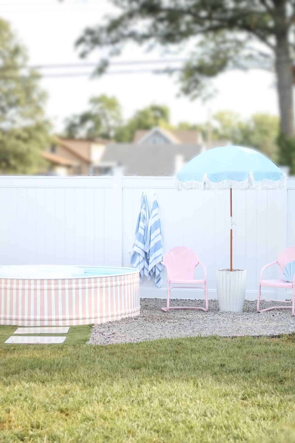 Pink Stock Tank Pool DIY Tutorial + Video - arinsolangeathome