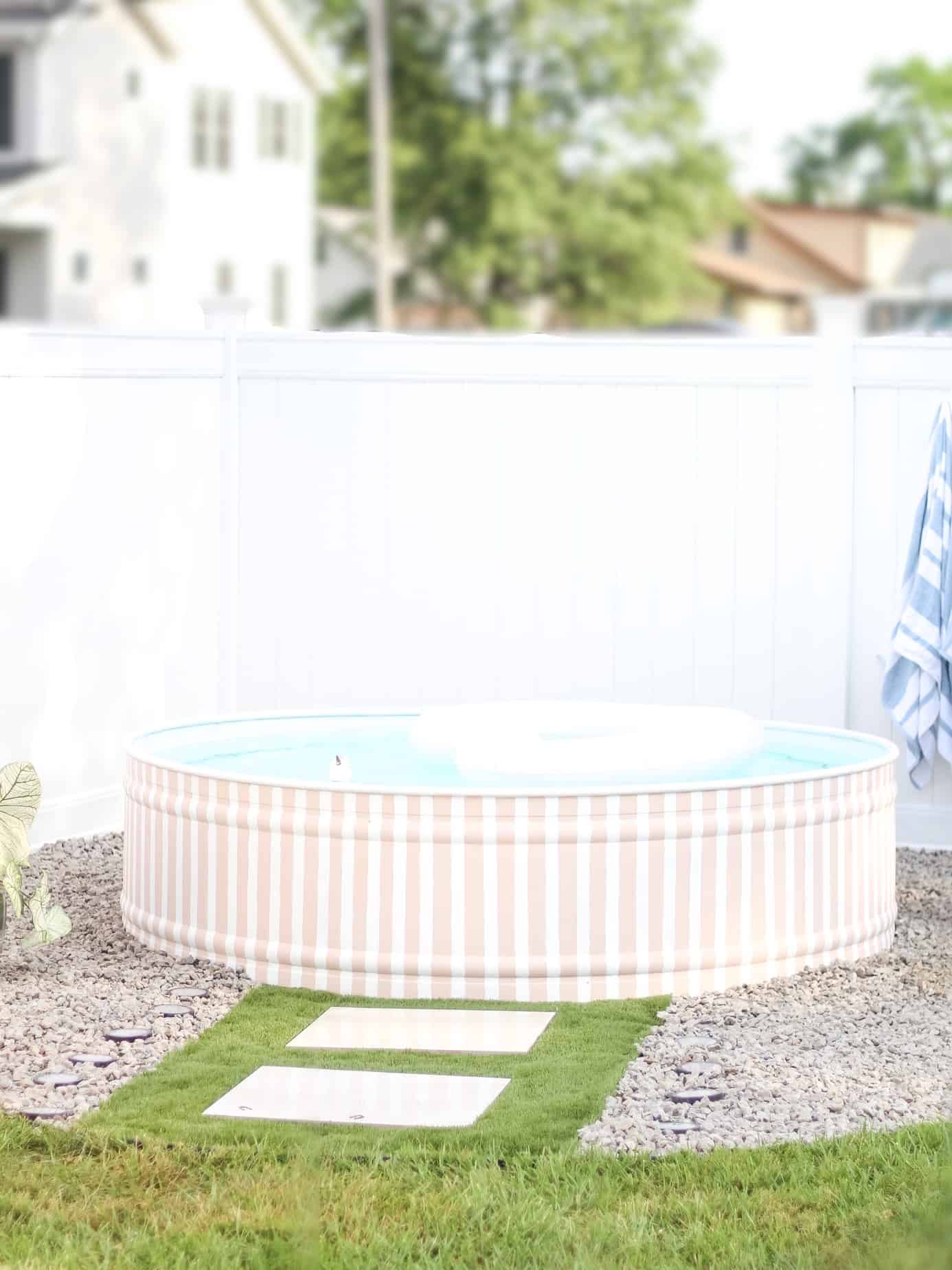 Pink Stock Tank Pool DIY Tutorial + Video - arinsolangeathome
