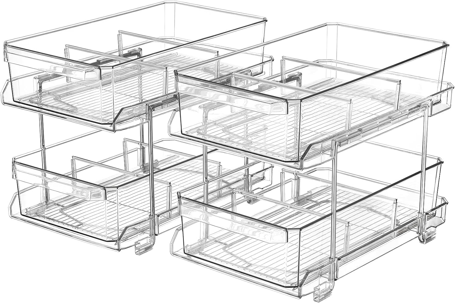 2 Set Clear Organizer with Dividers - arinsolangeathome