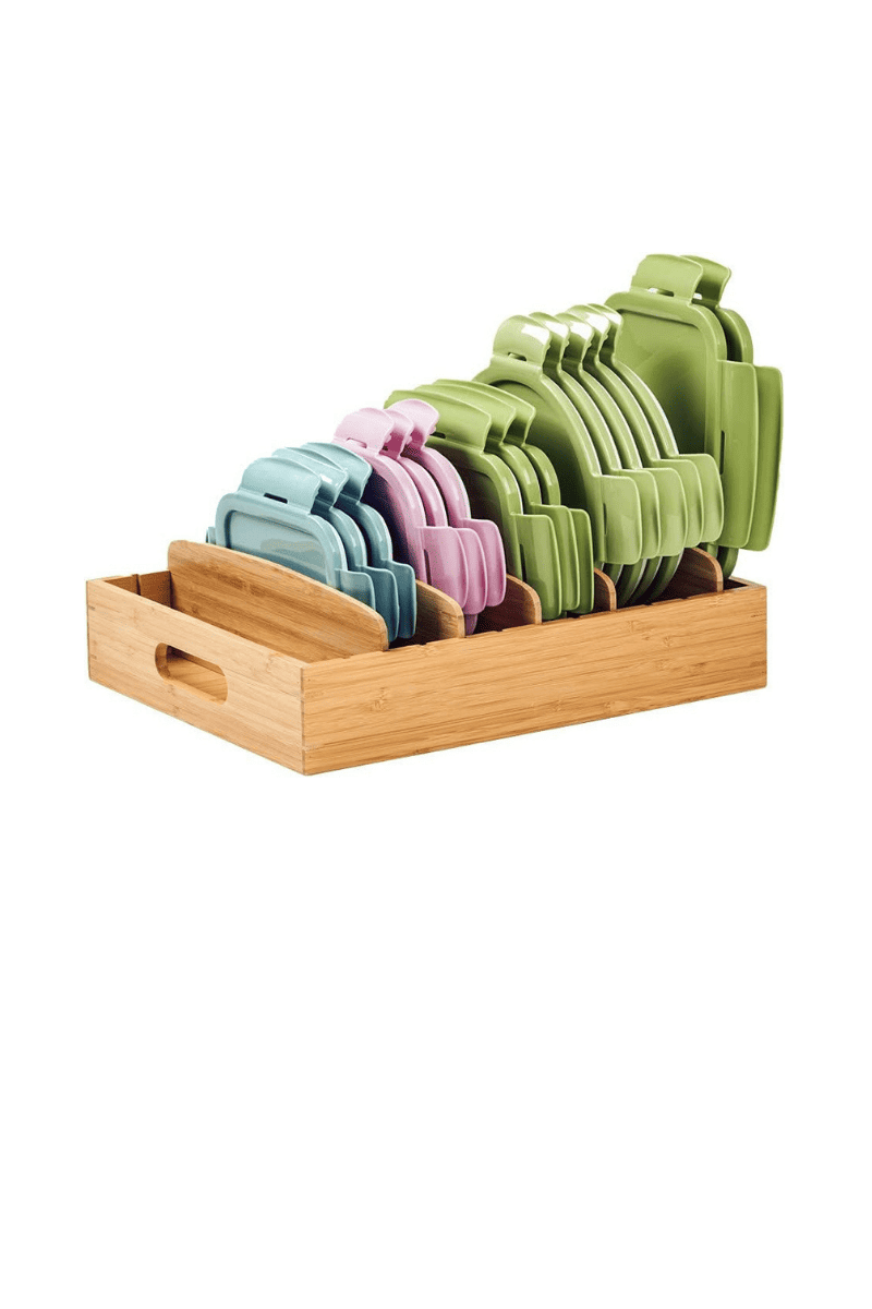 Bamboo Tupperware Organizer - arinsolangeathome