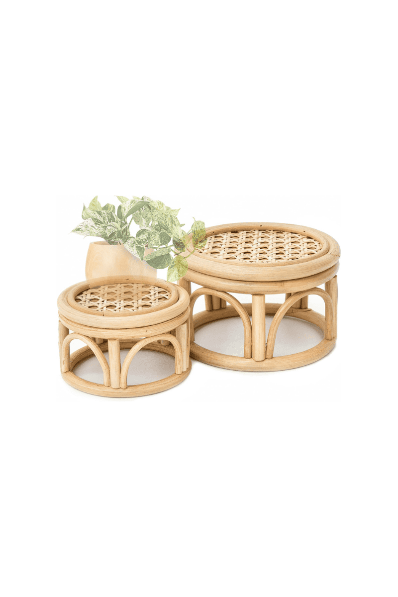 Rattan Risers - arinsolangeathome