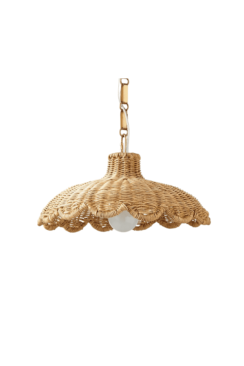 Scallop Rattan Pendant - arinsolangeathome