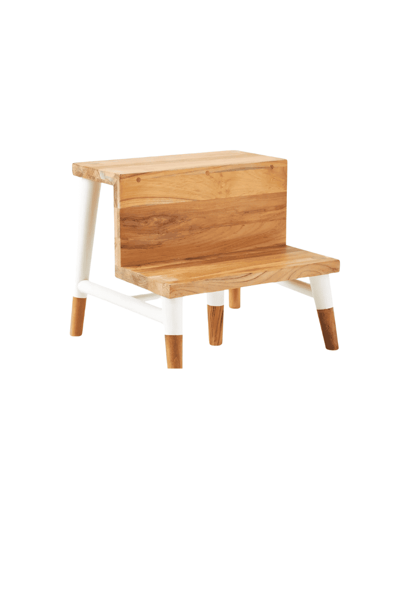 Teak Step Stool - arinsolangeathome