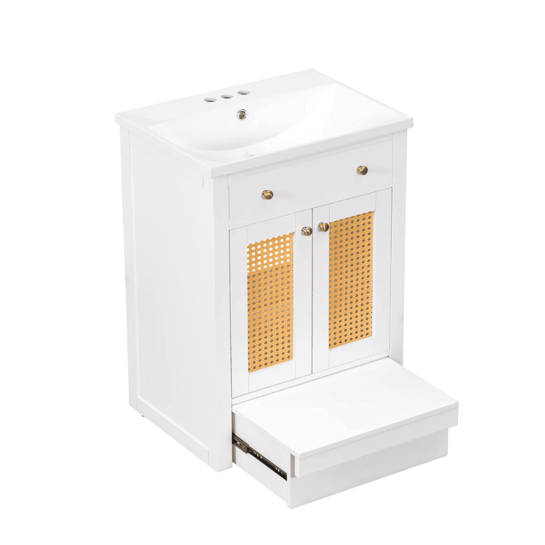 Vanity With Step Stool - arinsolangeathome