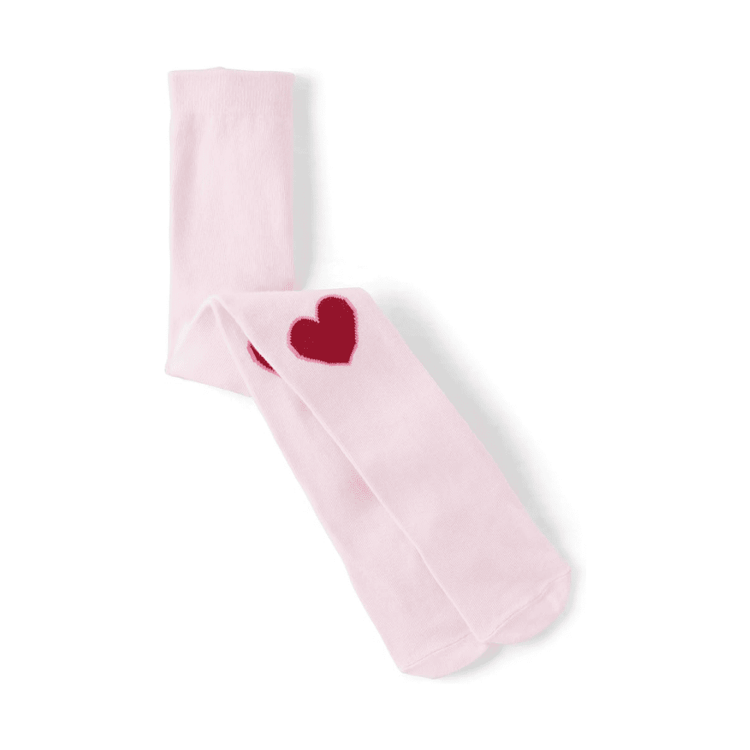 Pink Heart Tights - arinsolangeathome