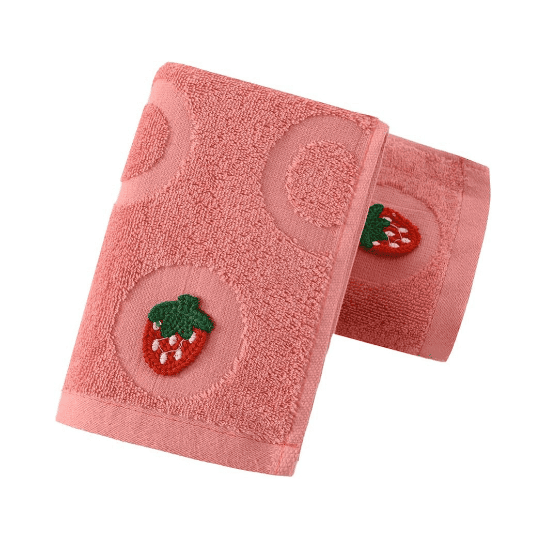 Pink Strawberry Hand Towels - arinsolangeathome