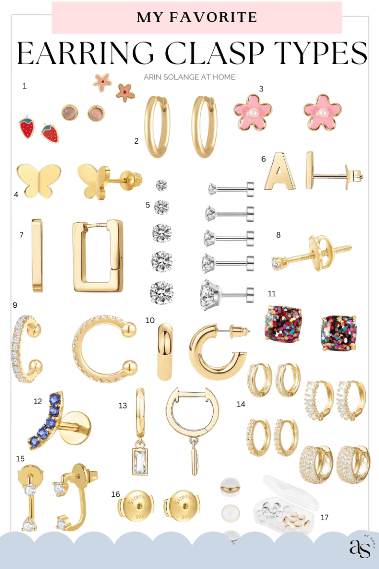 The Only Guide You'll Need For Earring Clasp Types - arinsolangeathome