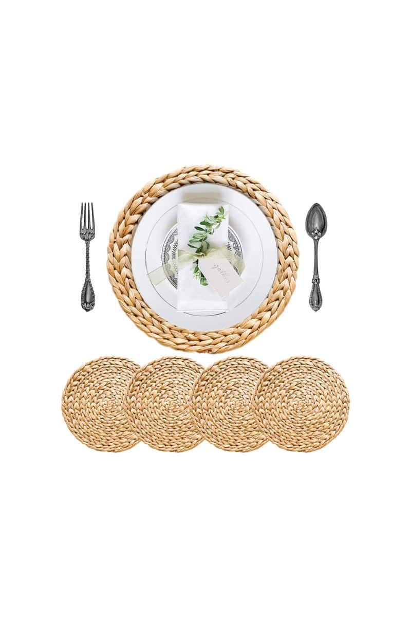 Rattan Chargers - arinsolangeathome