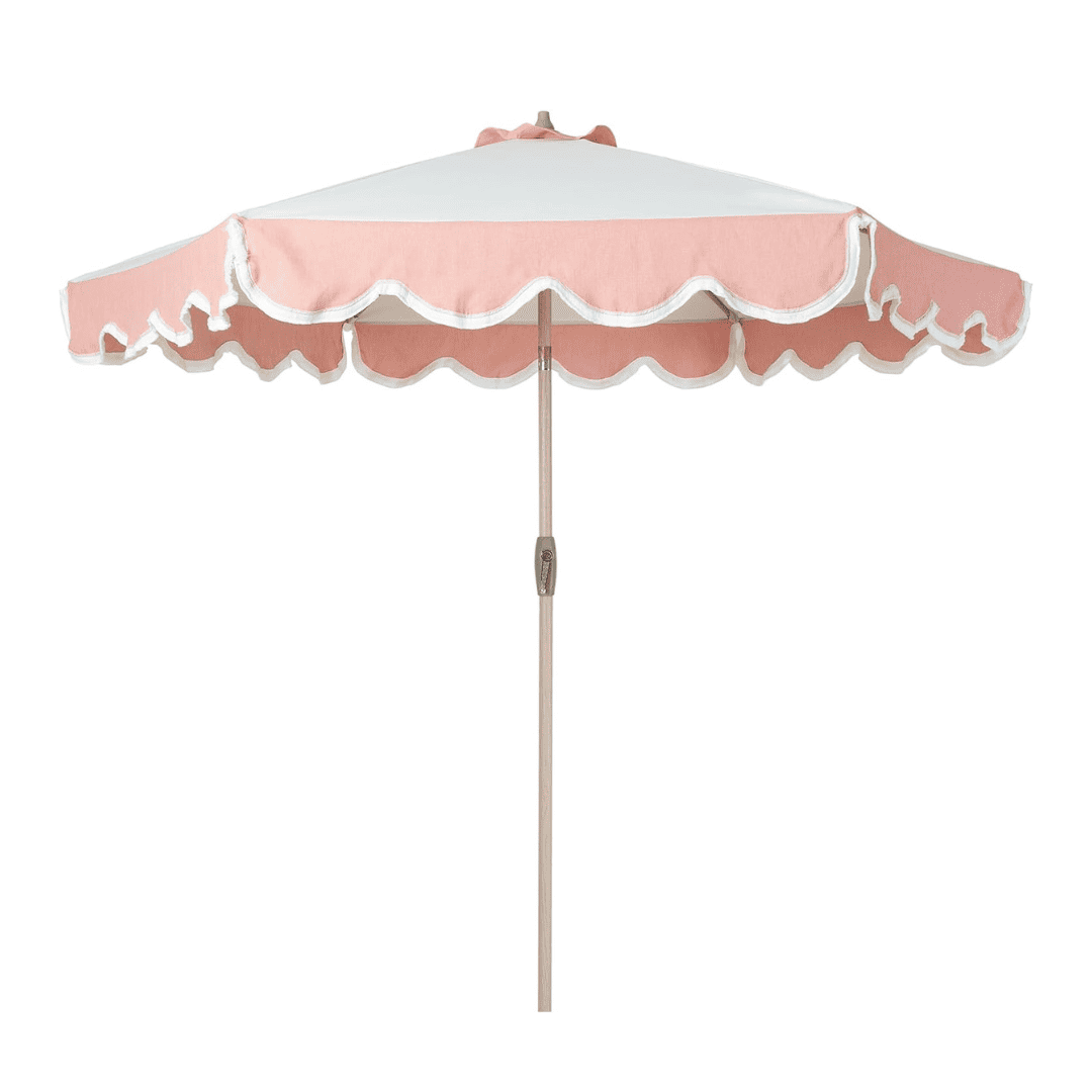 Pink Scalloped Umbrella - arinsolangeathome