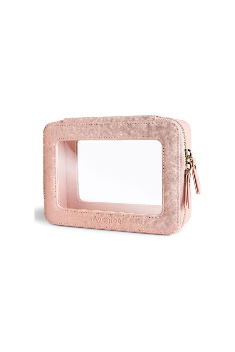 Pink & Clear Cosmetic Case - arinsolangeathome