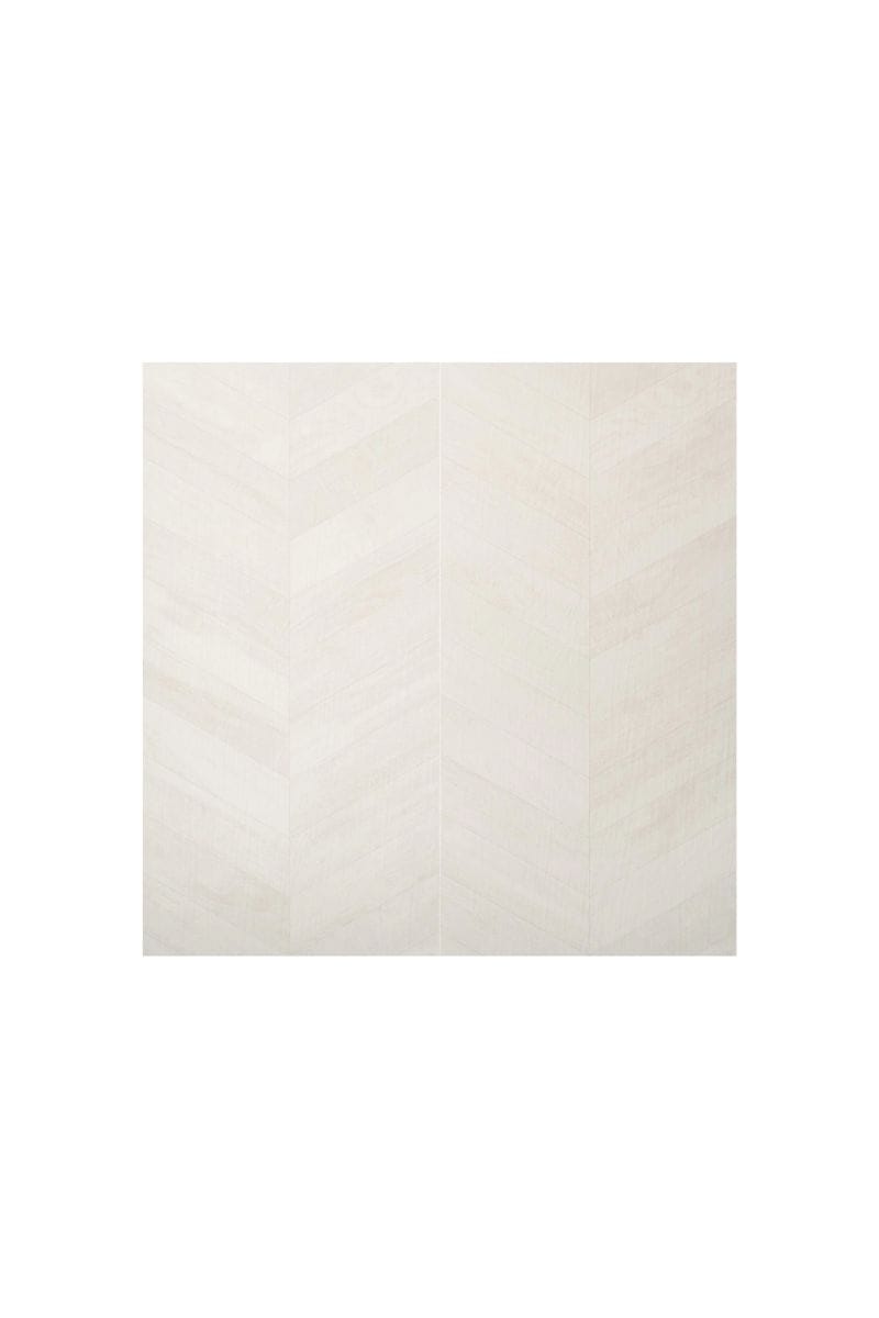Kenridge Chevron White Wood Like Tile - arinsolangeathome
